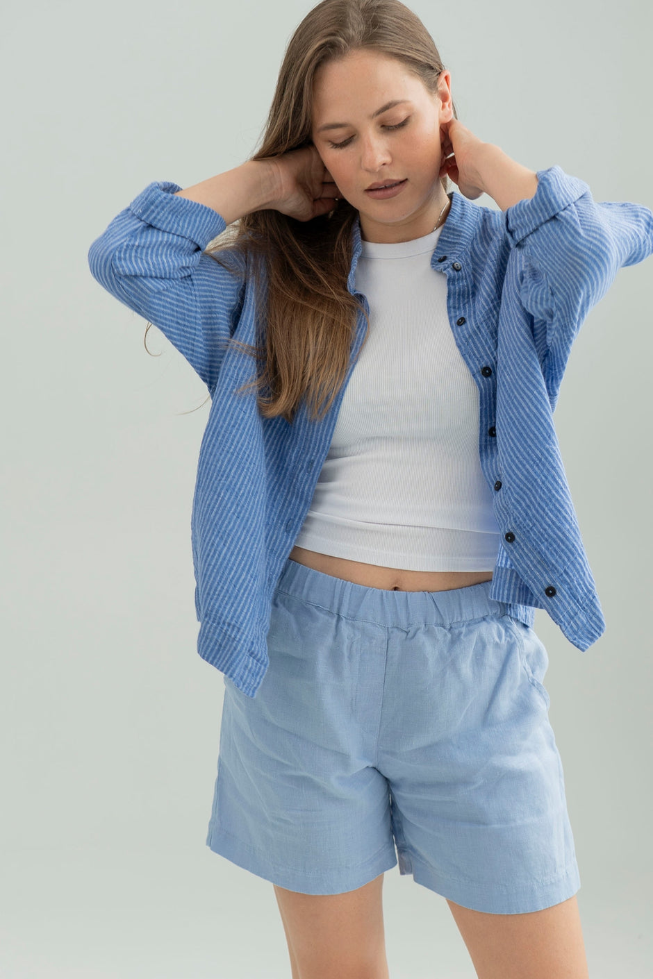 Lininiai rūbai moterims – natūralūs, minkšto lino drabužiai | LinenSheep